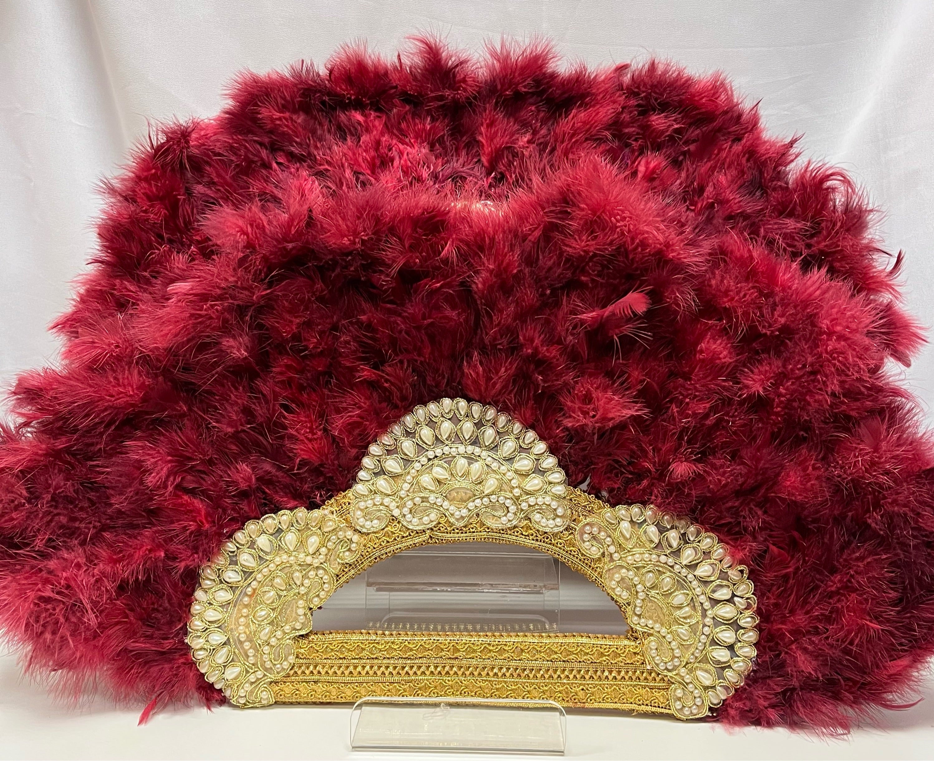 Bridal Feather Fans- Pearls – Hilac Beauty Natural